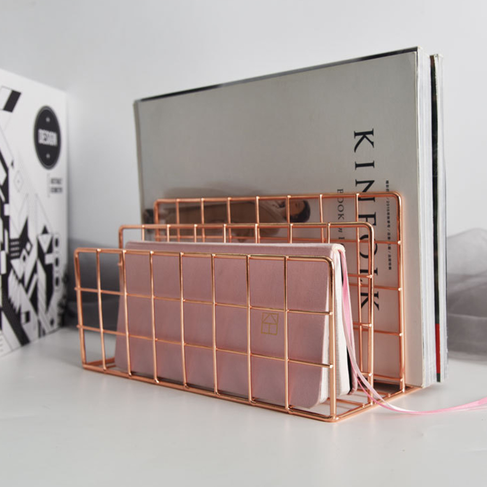 Nordic Stijl Gouden Boekenplank Office Desktop Ros... – Vicedeal