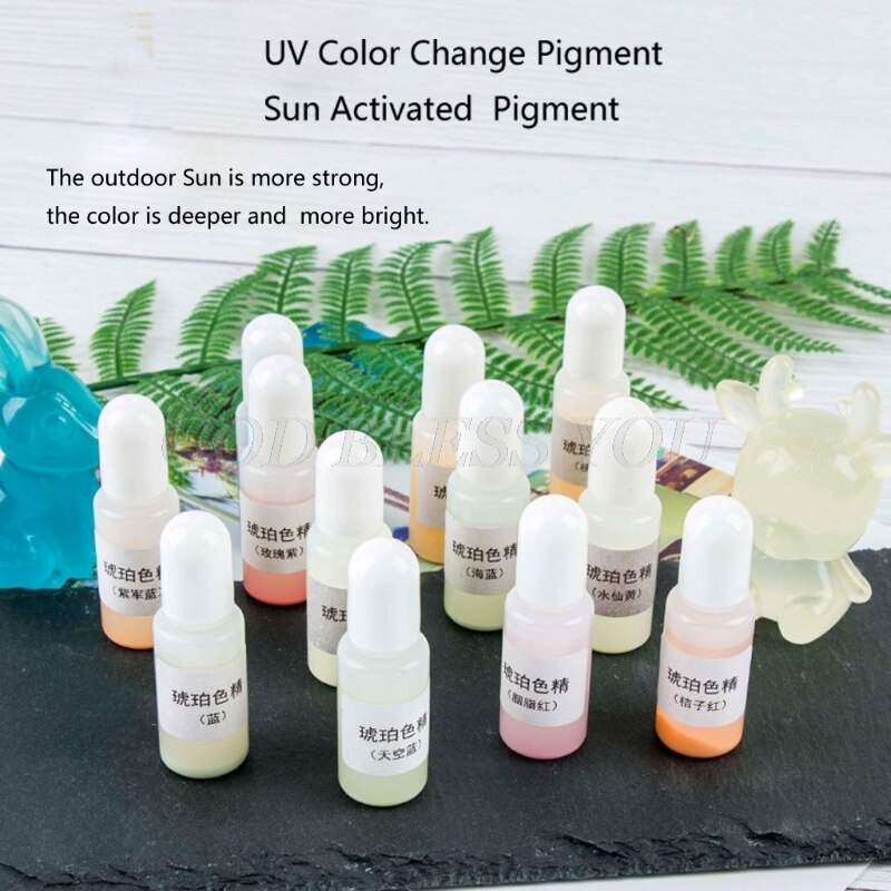 12 Color Sun Activated Photochromic Liquid Pigment... – Vicedeal