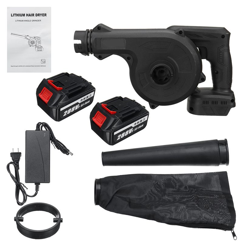 880W Handheld Air Blower Set Met 2 Stuks Batterij ... – Grandado