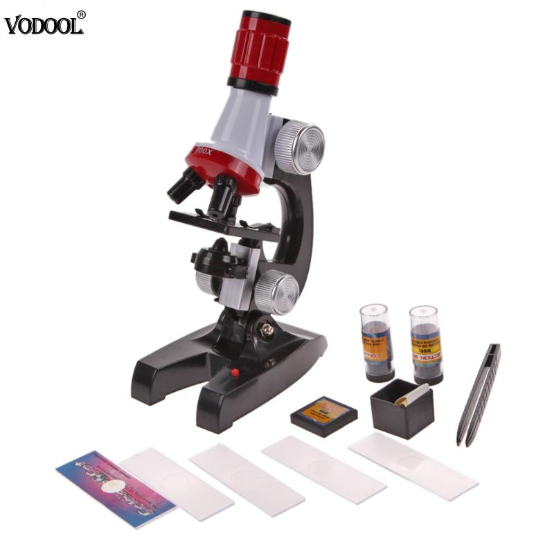 Kids Microscope Kit Science Lab LED 100-1200X Biol... – Grandado