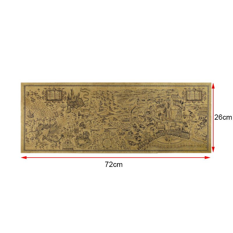Magic World Map Famous View Kraft Paper Cafe Bar P... – Vicedeal