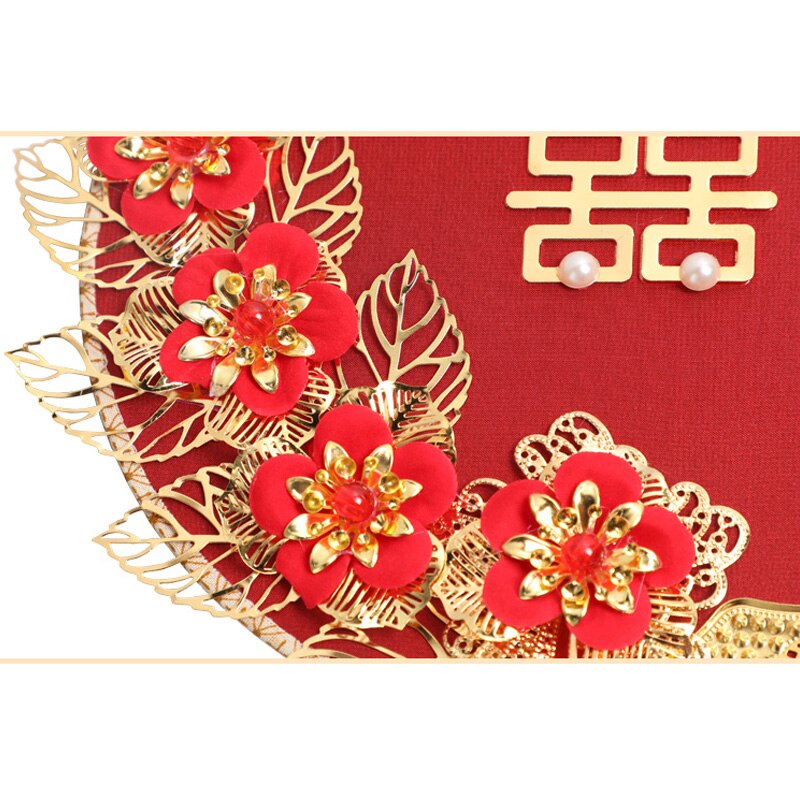 Ronde Chinese Fan Chinese Hand Fan Vintage Rode Ve... – Grandado