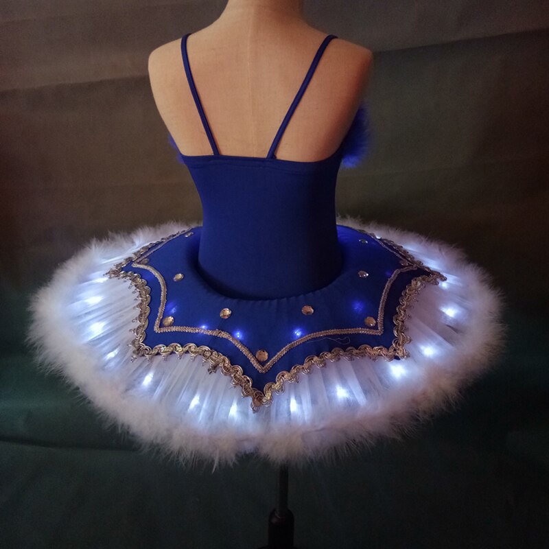 Child Platter Tutu Led Ballet Costumes Feather Swa... – Grandado