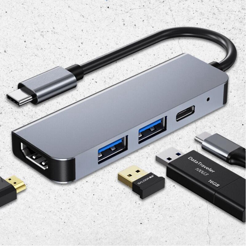 4In1 Multiport Type-C Hub with HDMI-Compatible Por... – Grandado