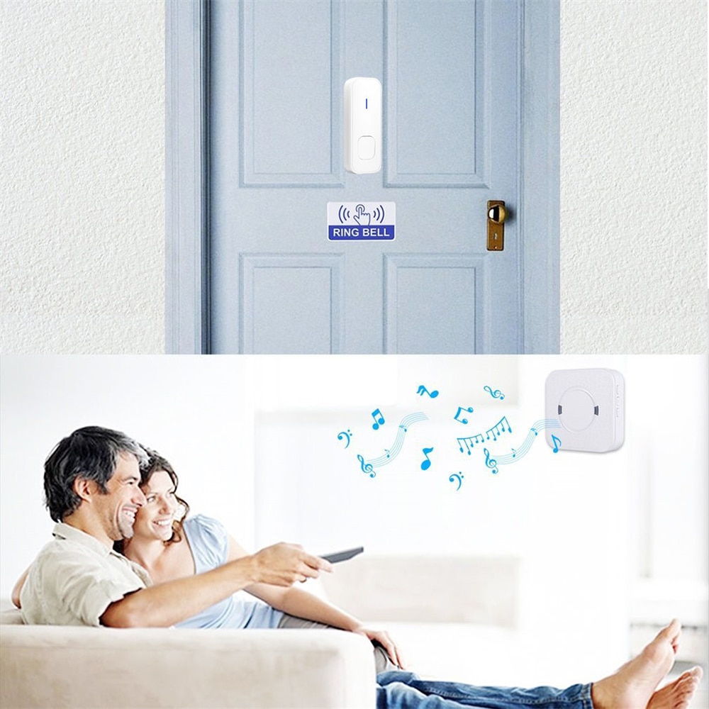 UK Plug Wireless Doorbeel Ring Easy Stall Plug-in ... – Grandado
