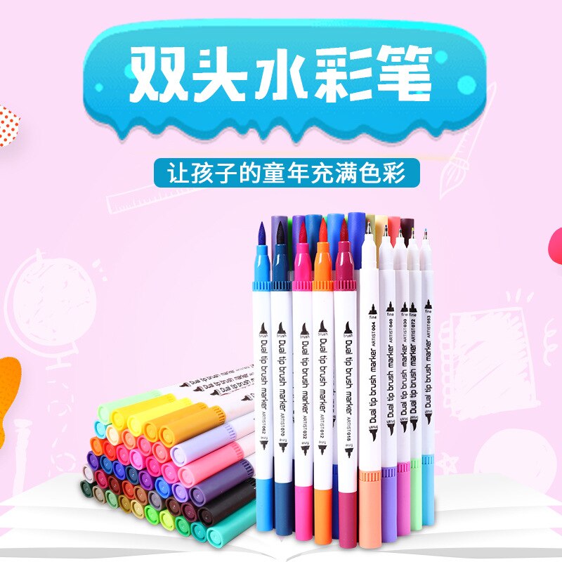 12/24/100color Marker Pen Watercolor Pen Washable ... – Grandado