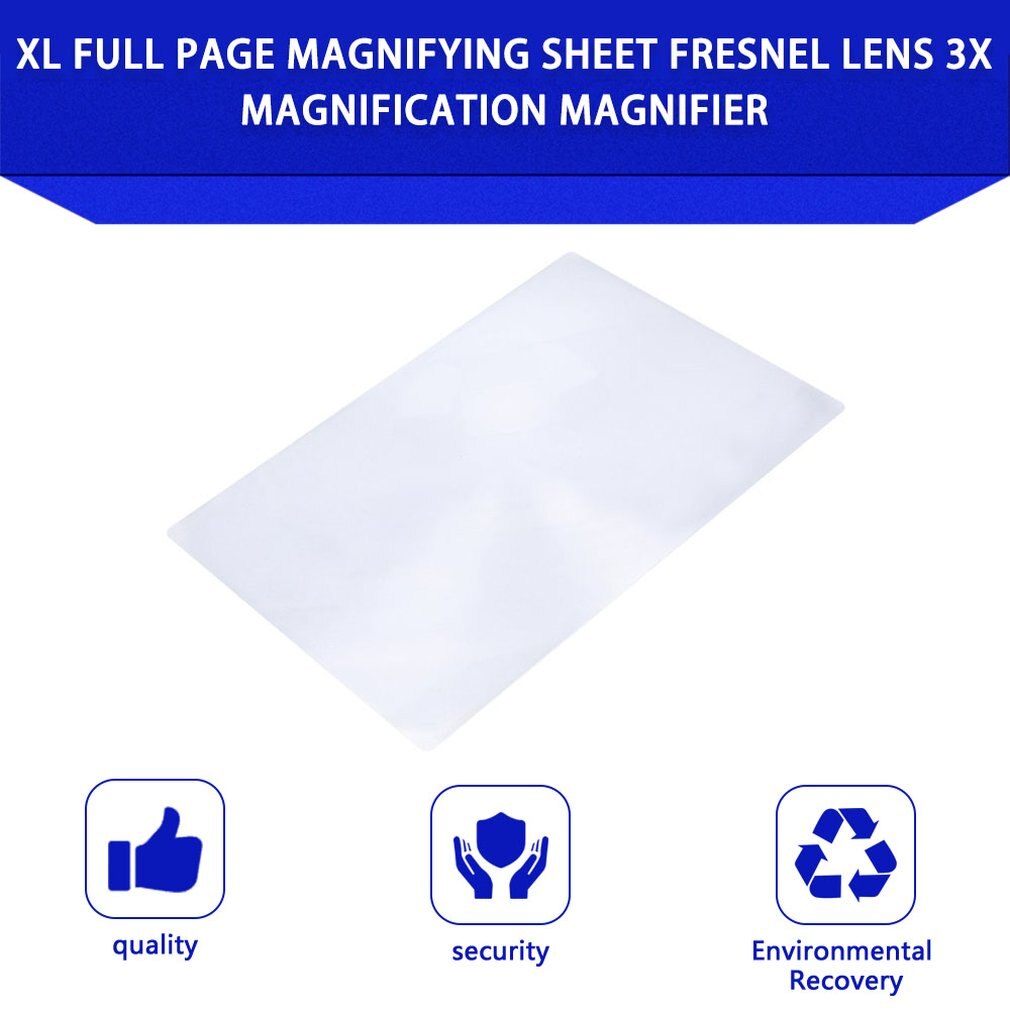 Magnifying Glass 3X Large Sheet A4 Full Page Large... – Vicedeal