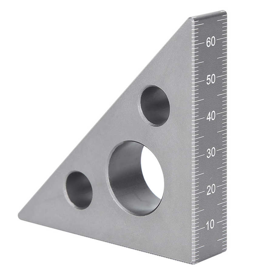 Triangle Ruler Aluminum Alloy 45/90 Degree Frosted... – Grandado