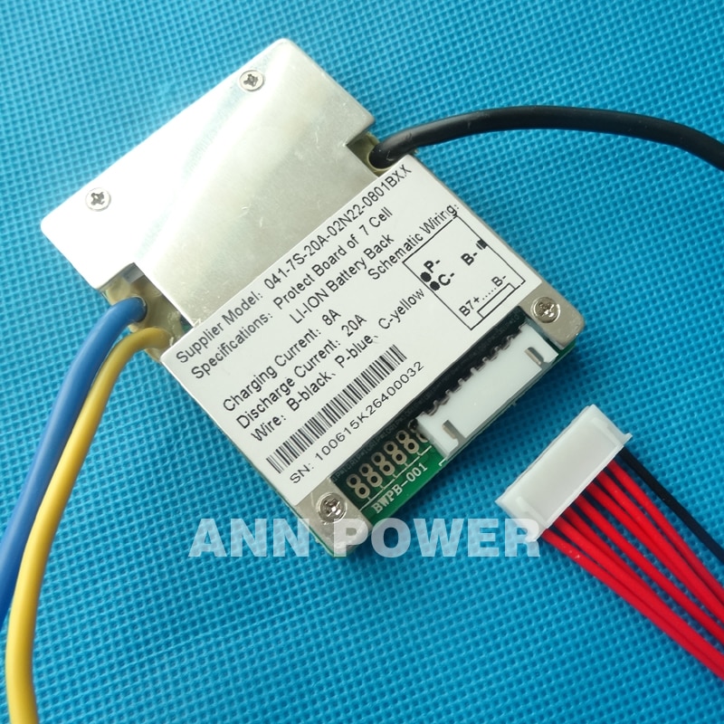 7S 24V (29.4V) lithium ion battery BMS 20A continu... – Vicedeal