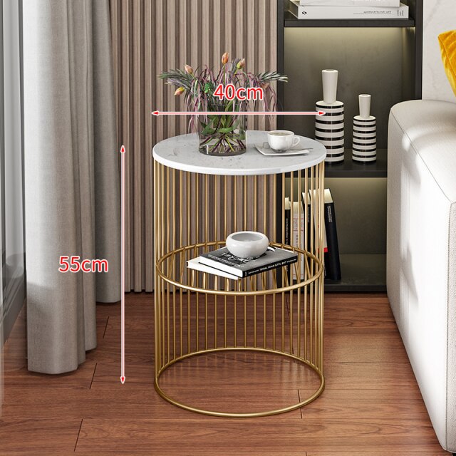 Mini Ronde Nordic Smeedijzeren Bank Hoek Kant Tafe... – Grandado