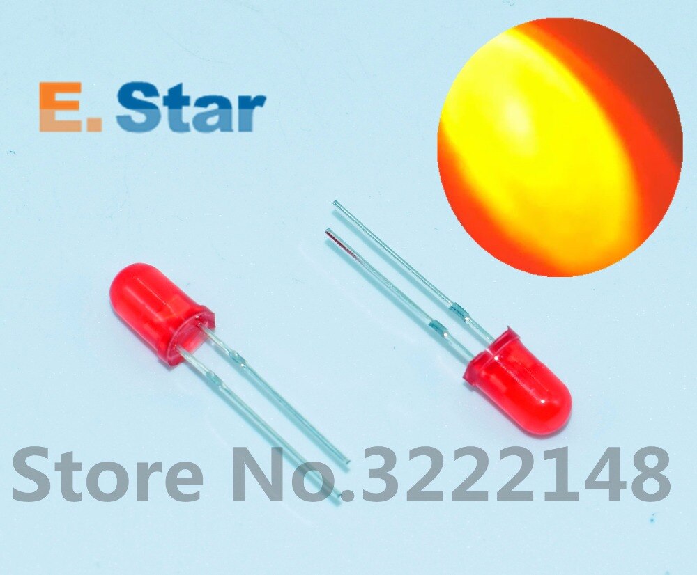 100pcs/lot F5 5MM Round Red/white/Blue/yellow/gree... – Vicedeal