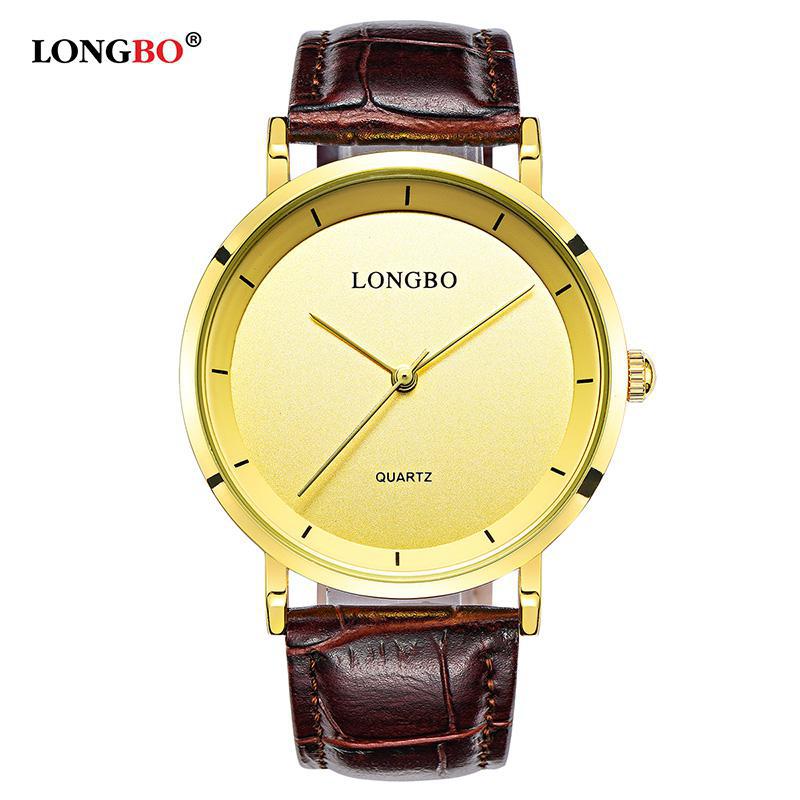 Longbo Luxury Quartz Watch Casual Good Leather Str... – Grandado