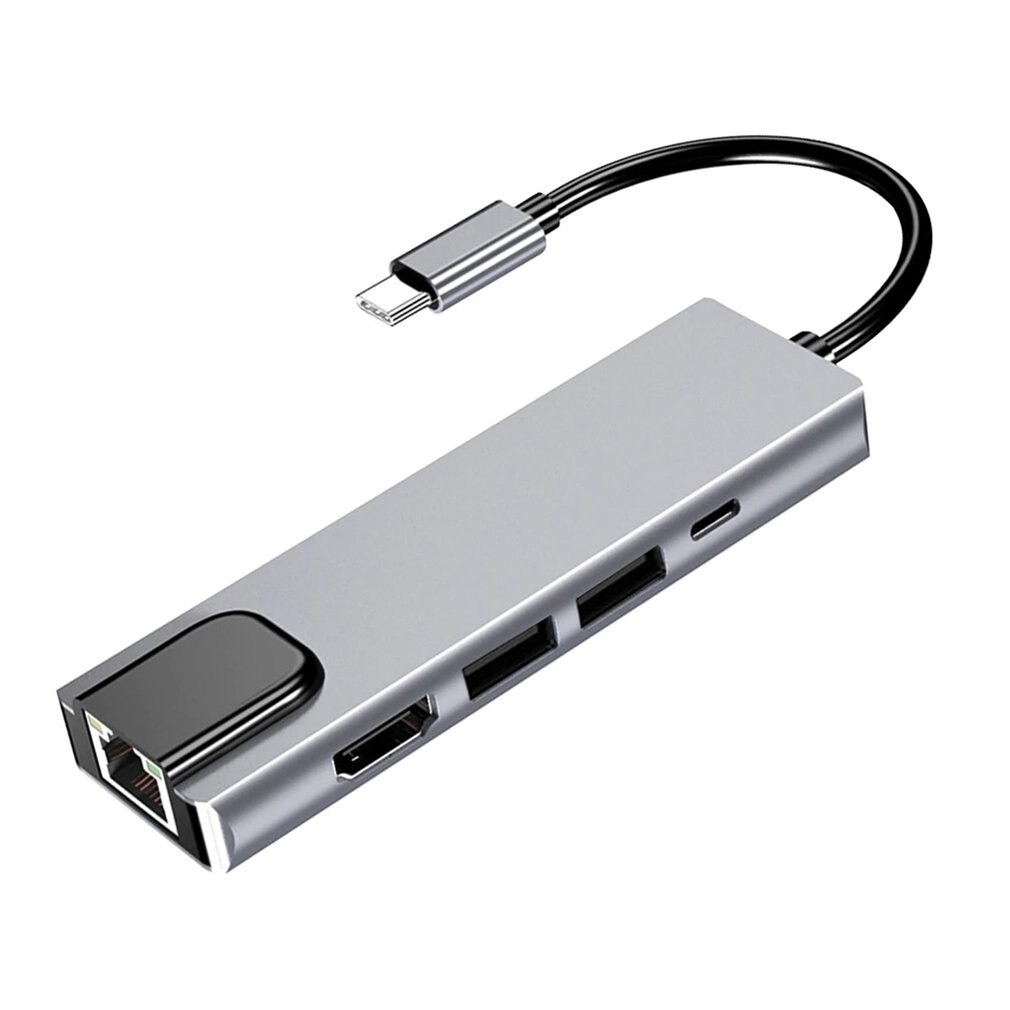 USB Type C Hub Adapter Dock with 4K HDMI PD RJ45 E... – Grandado