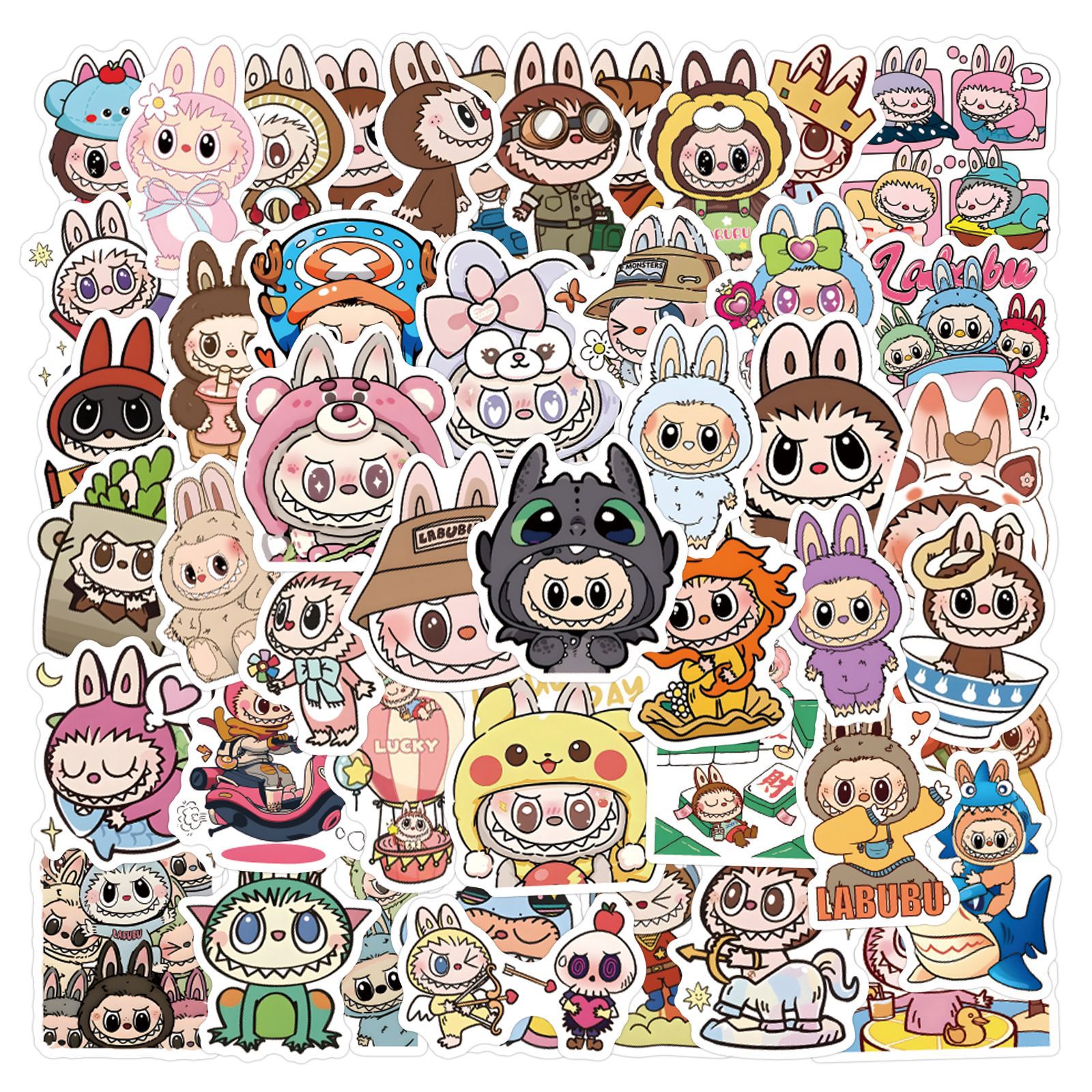 60Pcs Cartoon Labubu Stickers Labubu Doll DIY Stic... – Vicedeal