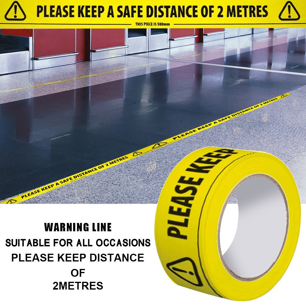 Safety Tape 2m Metre Apart Social Safe Distancing ... – Vicedeal