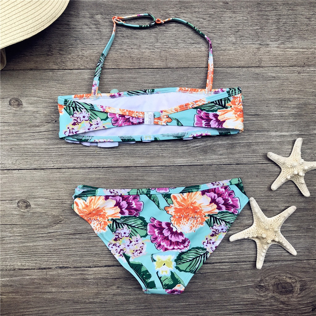 Girls swimwear summer Toddler Kids Baby Girls Ruff... – Vicedeal