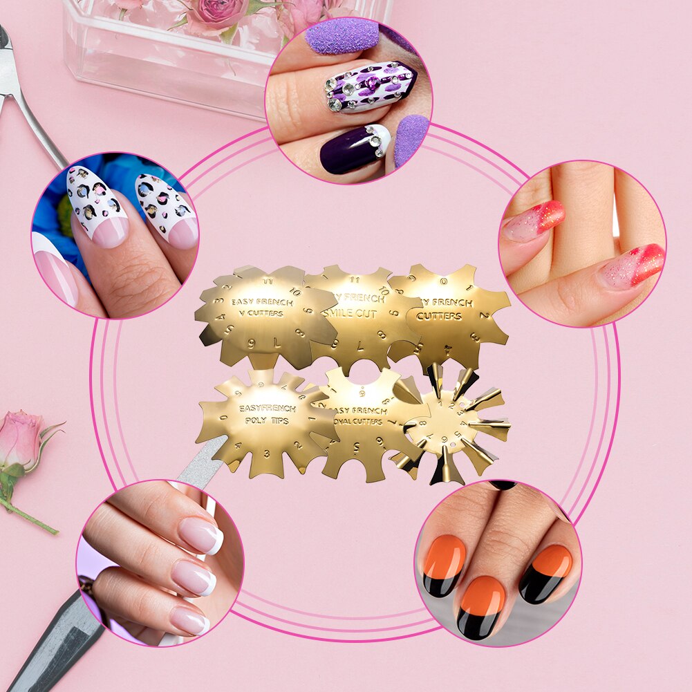 Franse Nail Template Rvs Nagelknipper Nail Art Man... – Grandado