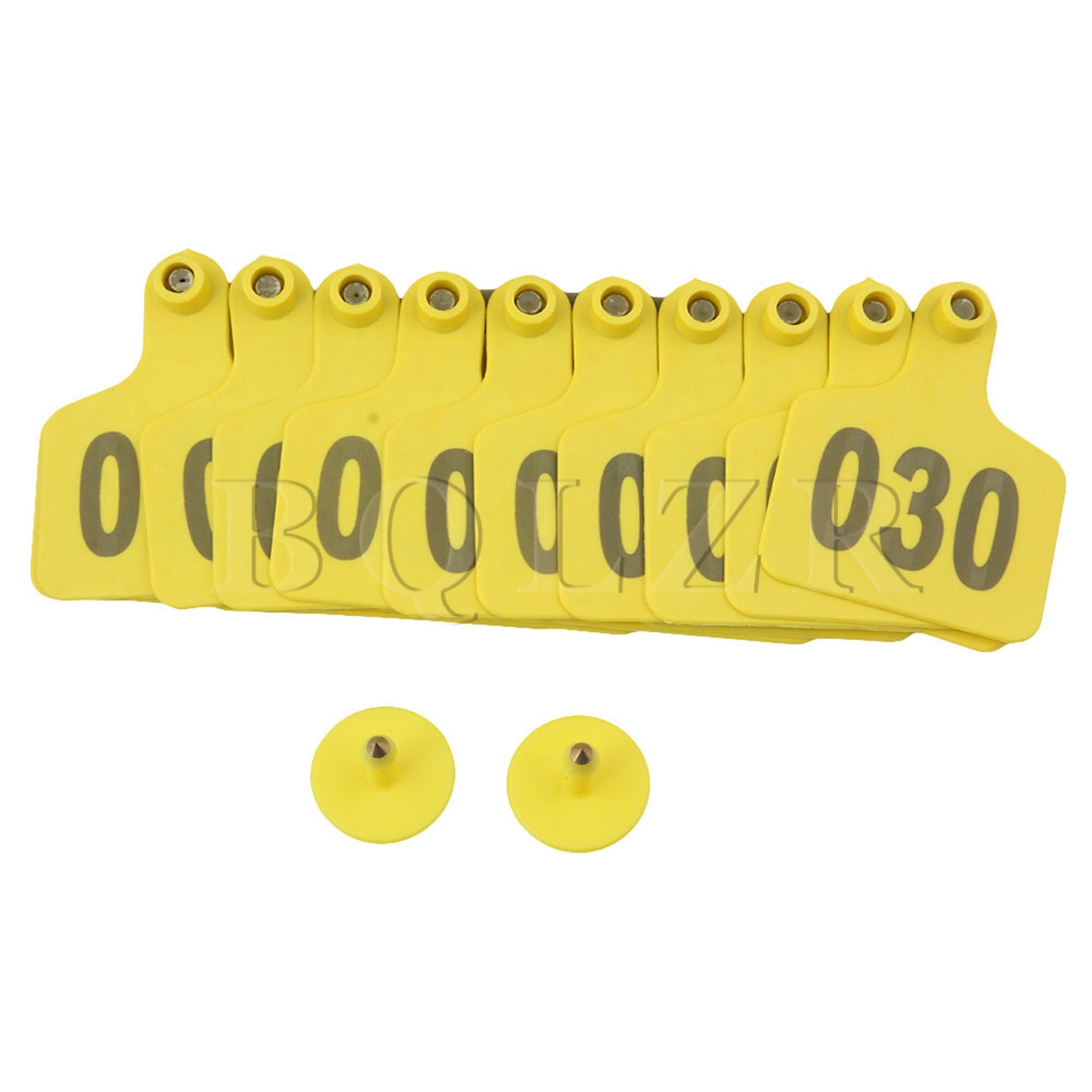 100 Stuks 6X7.3Cm Grote Vee Plastic Oormerk Met Nu... – Vicedeal