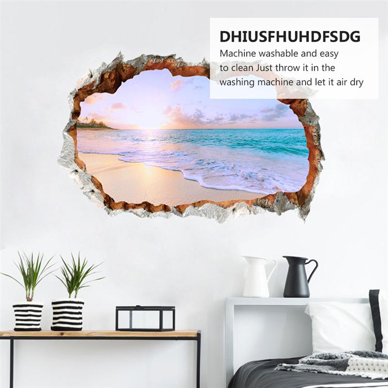 Ocean Scenery Sticker Unique Wallpaper Chic Wall D... – Grandado