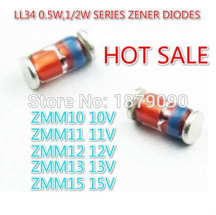 100 PCS 0.5 W 1/2 W 500 mW LL34 1206 Zenerdiode 10... – Vicedeal