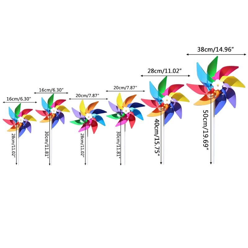 Plastic Colorful Windmill Wind Spinner Kids Toy La... – Grandado