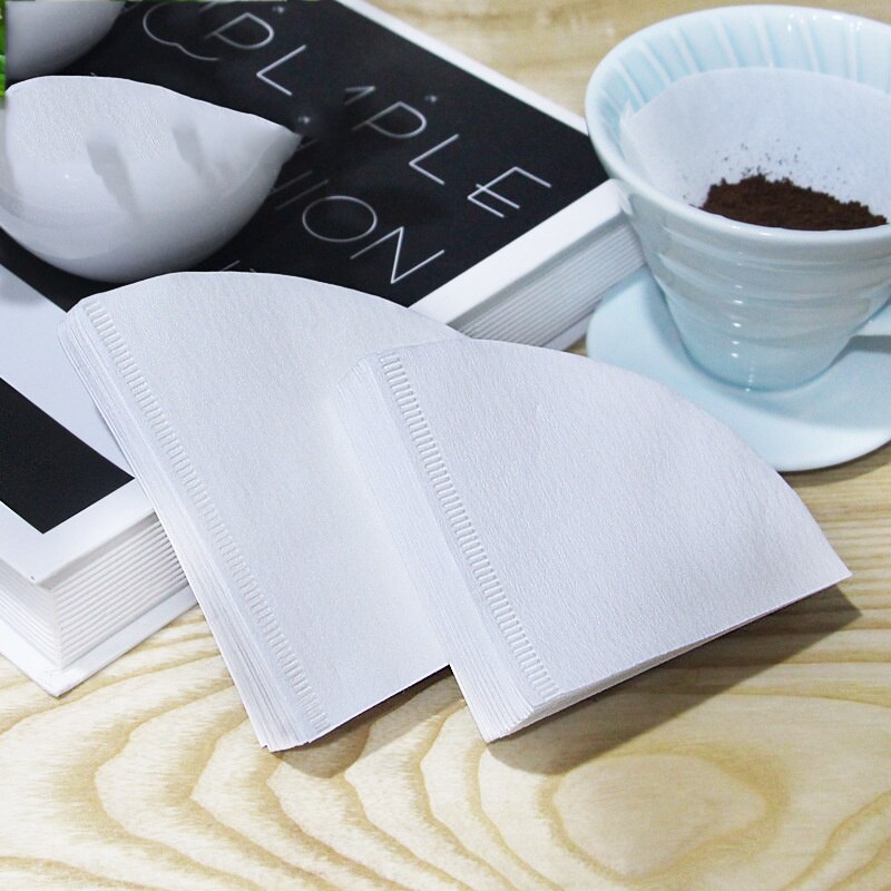 50 Pieces Wooden Hand V60 Drip Paper Coffee Filter... – Grandado