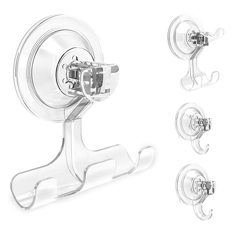 Bathroom Suction Hooks, Reusable Shower Hook (4-Pa... – Vicedeal