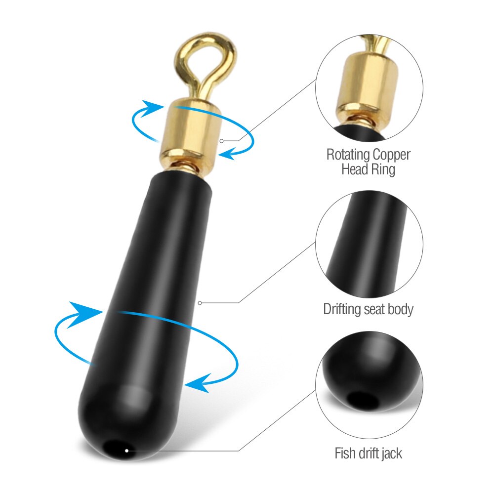 20 pcs Drift Fishing Floats Seat Copper Head Rubbe... – Grandado