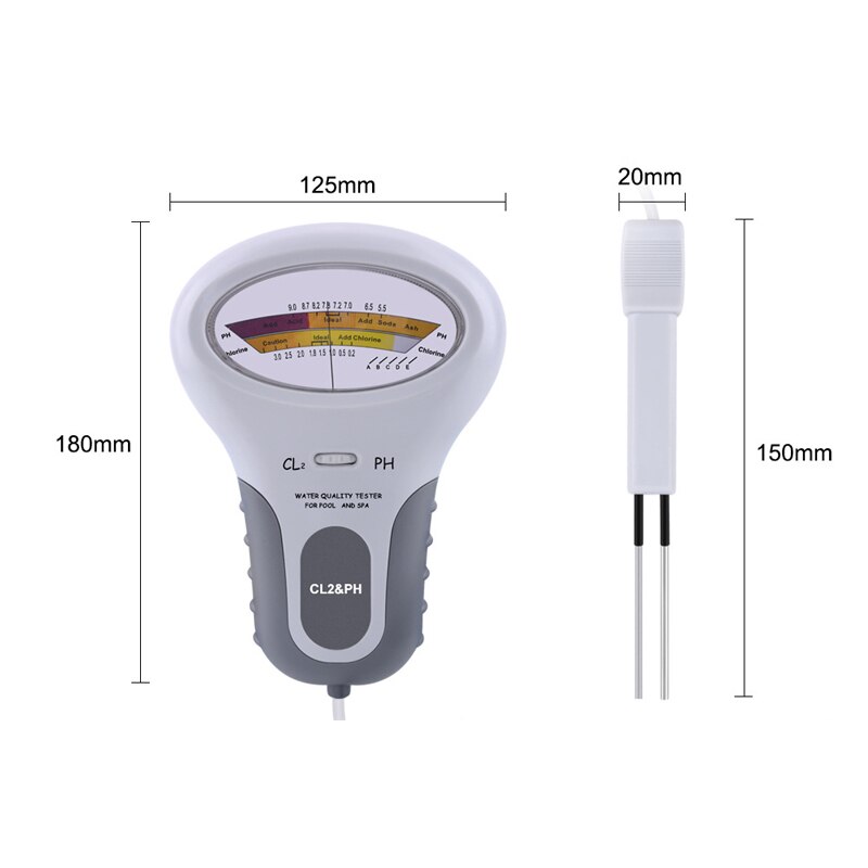 2 In 1 Portable Digital Water Analyzer PH + Chlori... – Grandado