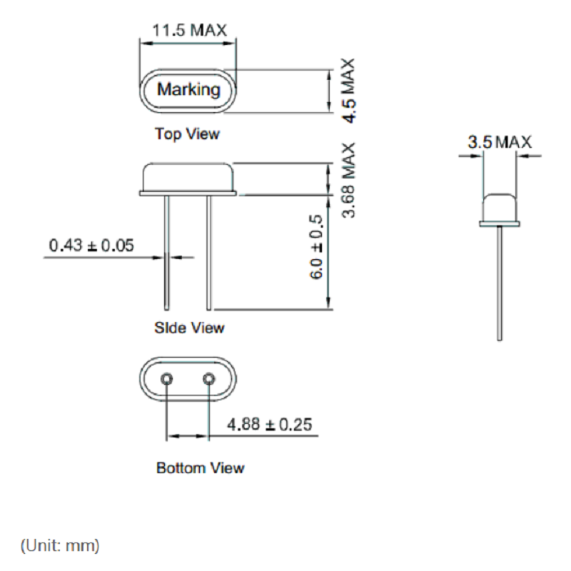 10 Teile/los HC-49uns 2Stift HC-49S Kristall Oszil... – Grandado