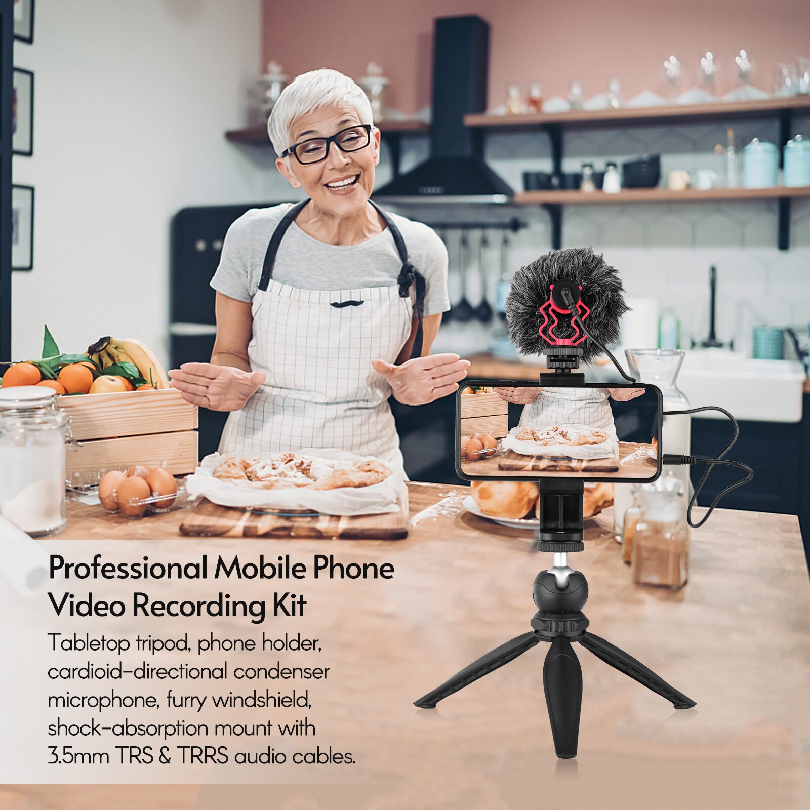 Mobile Phone Video Recording Kit Tabletop Tripod P... – Grandado