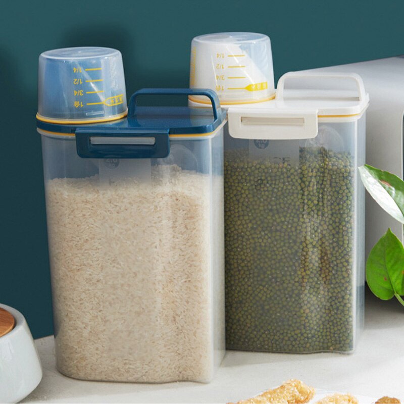 The Household Flour Canister Kitchen Plastic Seale... – Grandado