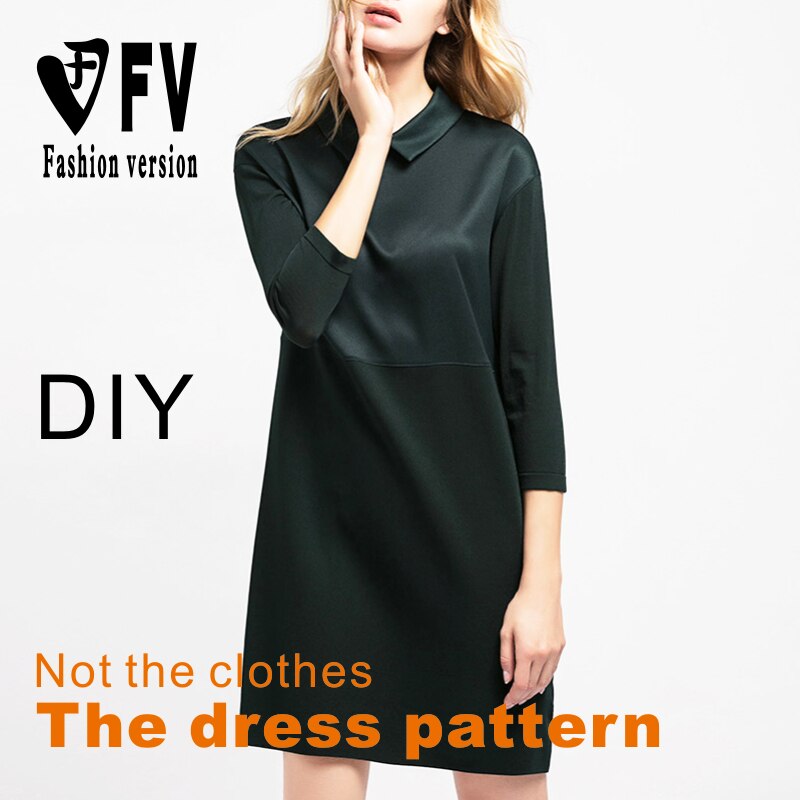 Ladies' Casual Lapel Dress Pattern Garment Pattern... – Vicedeal