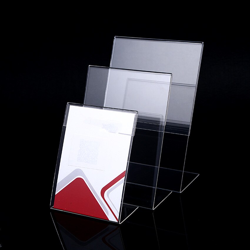 Acrylic L Sign Price Label Display Holders Stands ... – Vicedeal