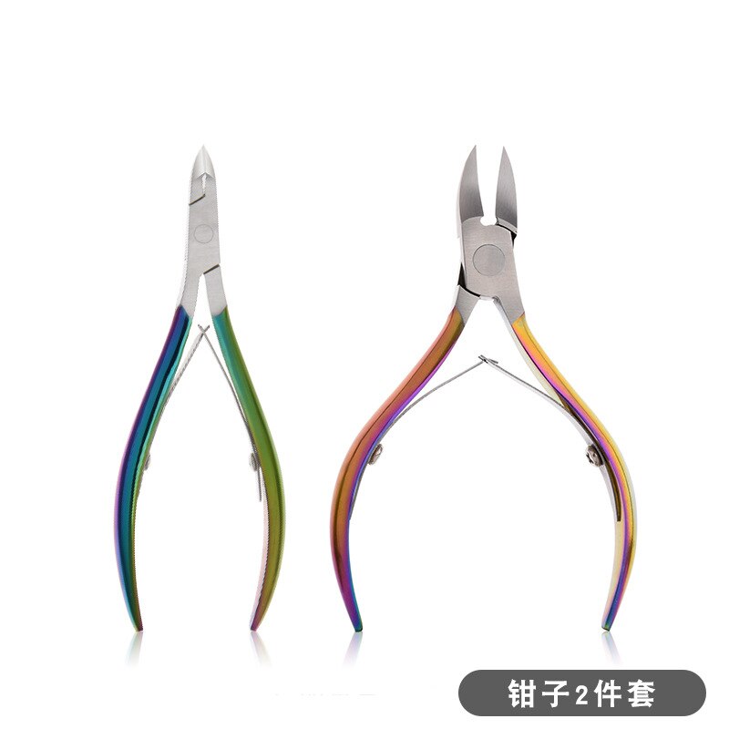 Nail Cuticle Pusher Tweezer Regenboog Cutter Nippe... – Vicedeal