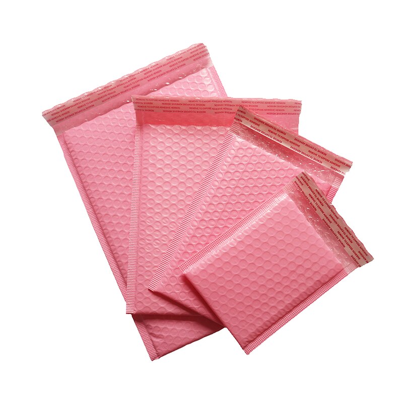 50Pcs 13 Sizes Pink Poly Bubble Mailers Self Seal ... – Vicedeal