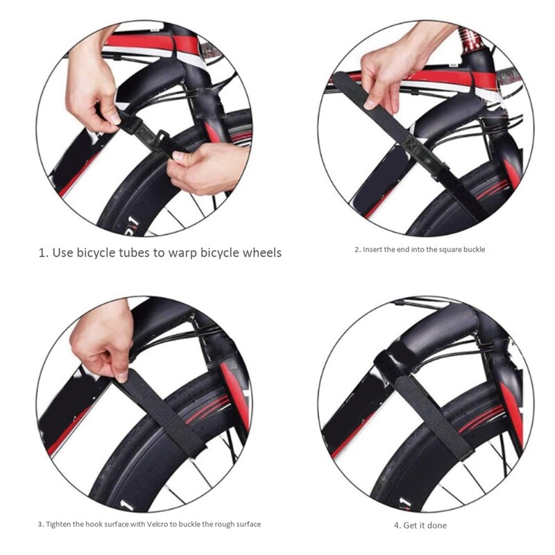 4 Stuks Verstelbare Fiets Wiel Bevestiging Riem Bi... – Vicedeal