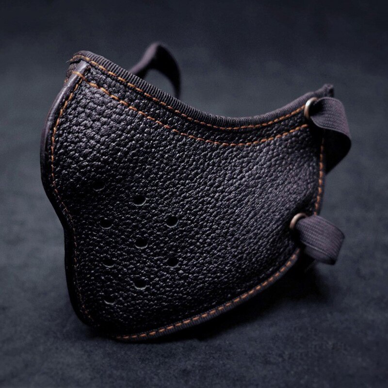 GPCROSS Motorcycle Retro Mask PU Leather Vintage M... – Grandado