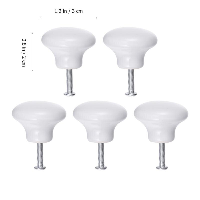 5pcs European Style Drawer Knobs Simple White Pull... – Grandado