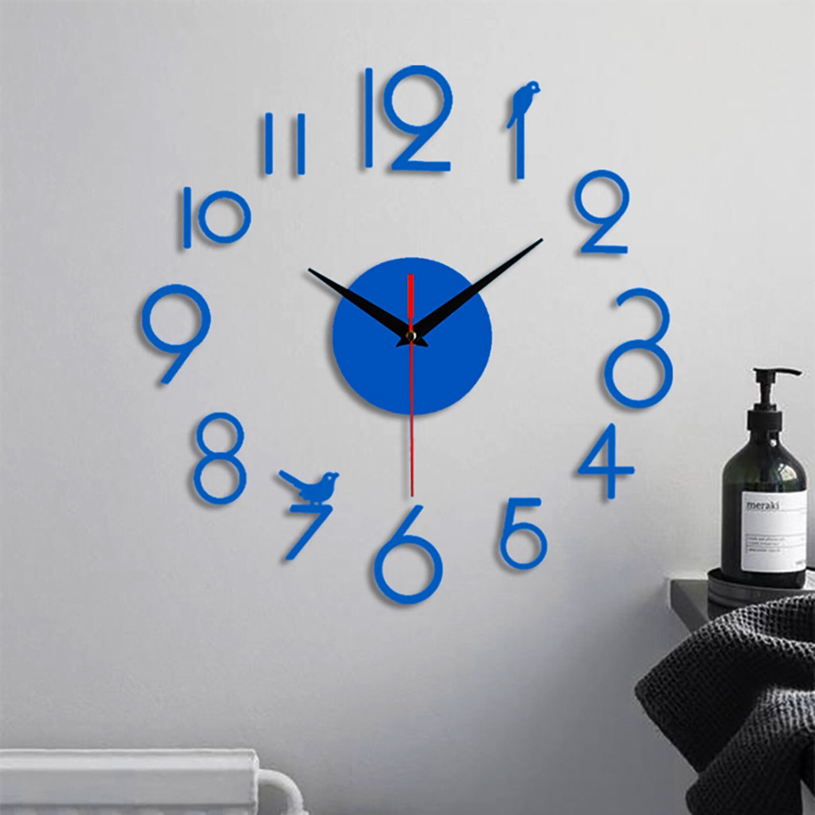 Modern Mini Diy Large Wall-clock Sticker Mute Digi... – Grandado