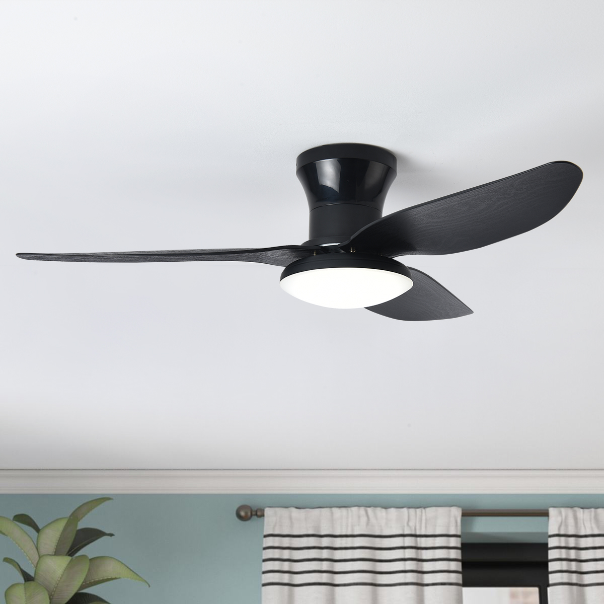 Modern Led Ceiling Fan Lights DC Motor 6 Speeds Ti... – Grandado