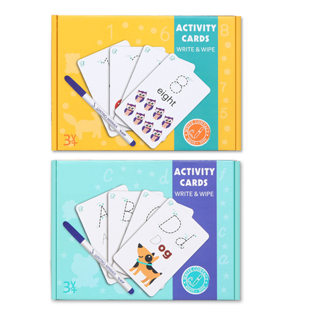 Rewritable Alphabets Flash Cards Marker Sharpener ... – Grandado