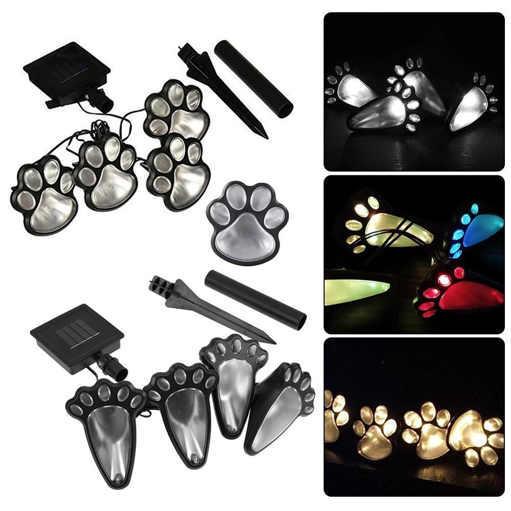 4pcs Footprint Solar Powered LED Lights Dog Pet An... – Vicedeal