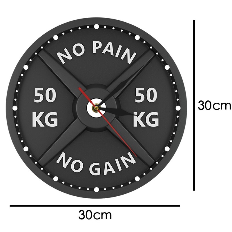Strongman 50KG Print Wall Clock Circular Gym Weigh... – Grandado