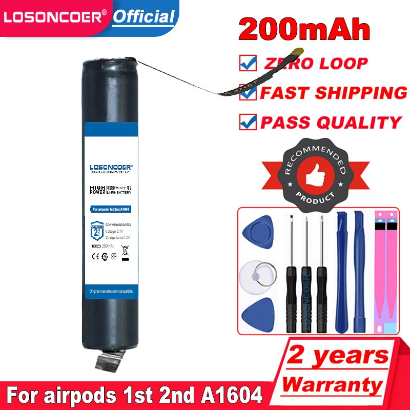 200mAh GOKY93mWhA1604 Battery For airpods 1st 2nd ... – Vicedeal