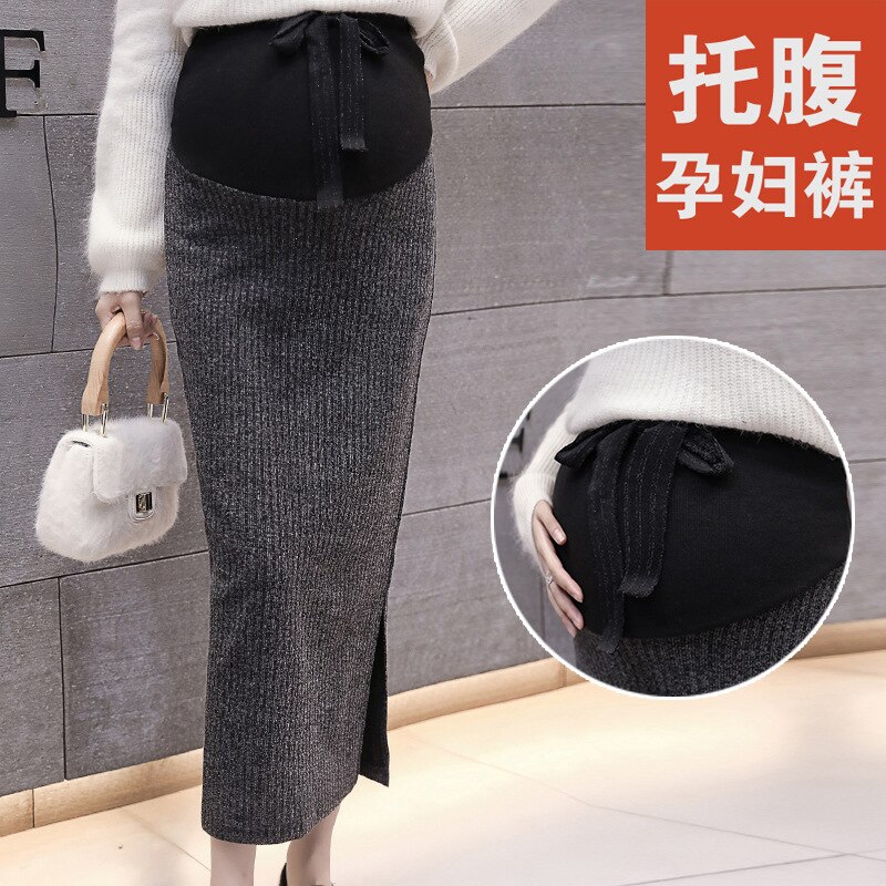 Maternity Adjustable Drawstring Waist Long Knittin... – Vicedeal