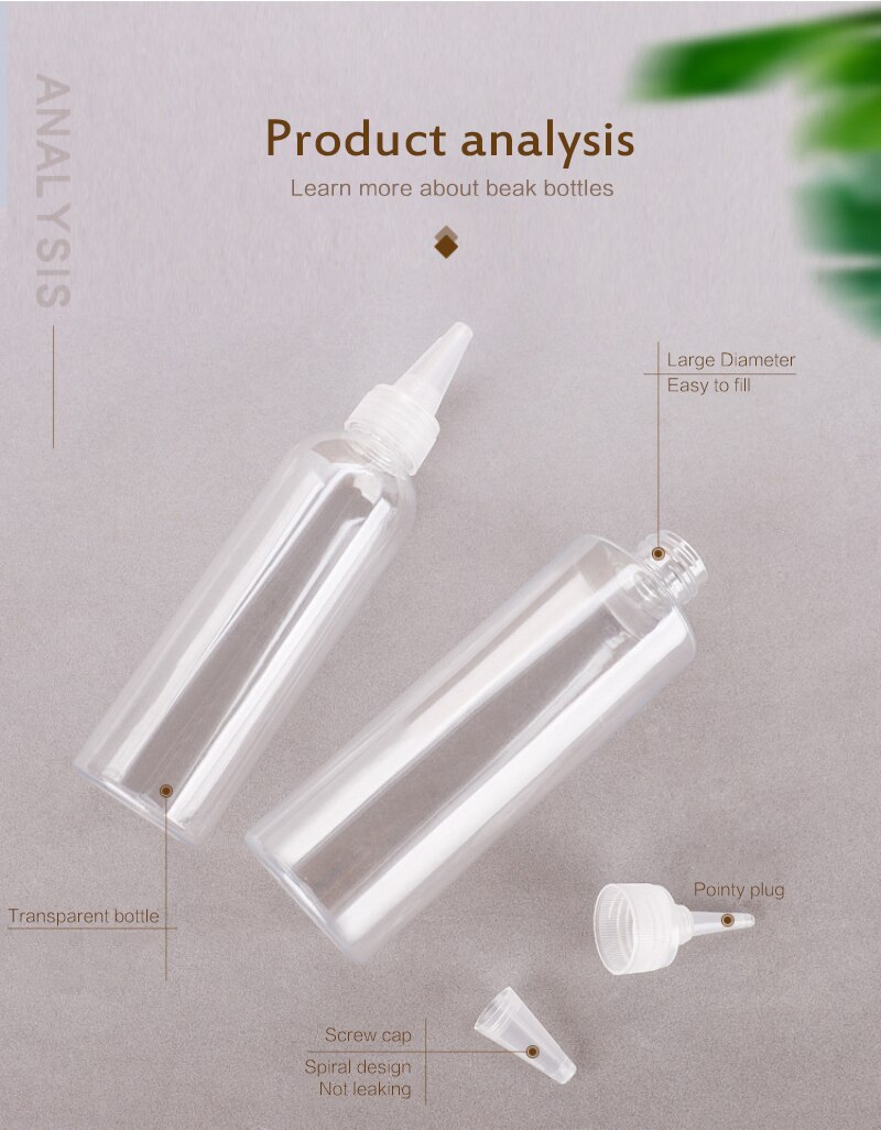 10/30/60ml Transparent Sharp-mouth Bottle Plastic ... – Grandado