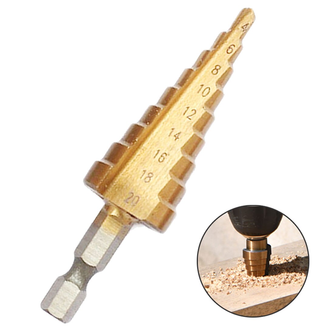 1Pcs Hss Titanium Coated Stap Boor 4-20Mm Boren Po... – Vicedeal