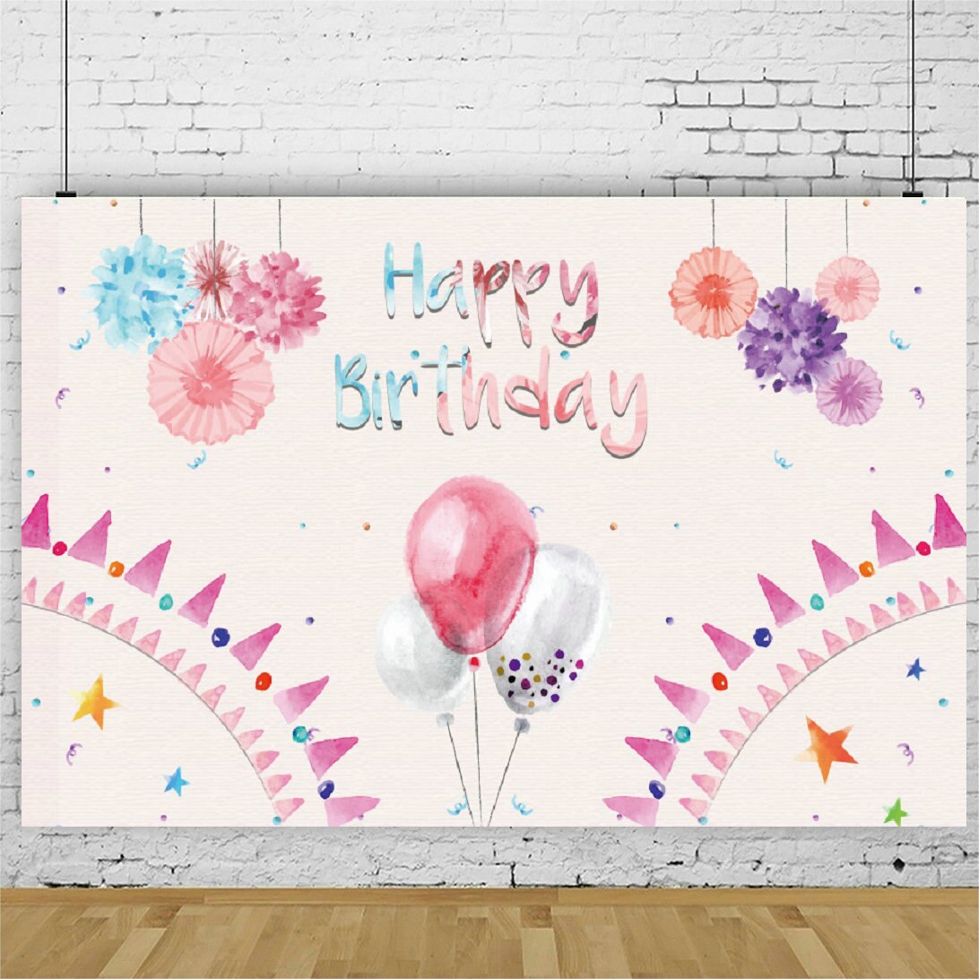 Birthday Party Backdrop Golden Balloon Photography... – Grandado