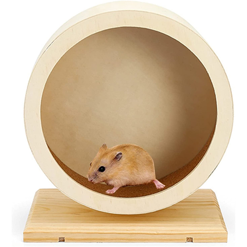 Wooden Wood Silent Running Toy Hamster Roller Whee... – Grandado